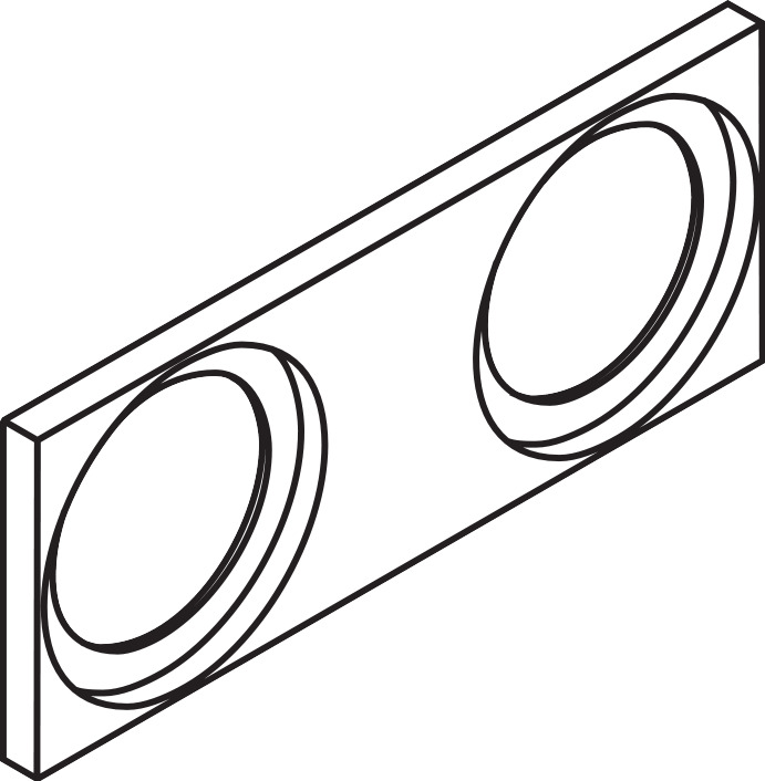 AXOR Spare parts: baseplate 2-hole wall mounted basin mixer, Item No ...