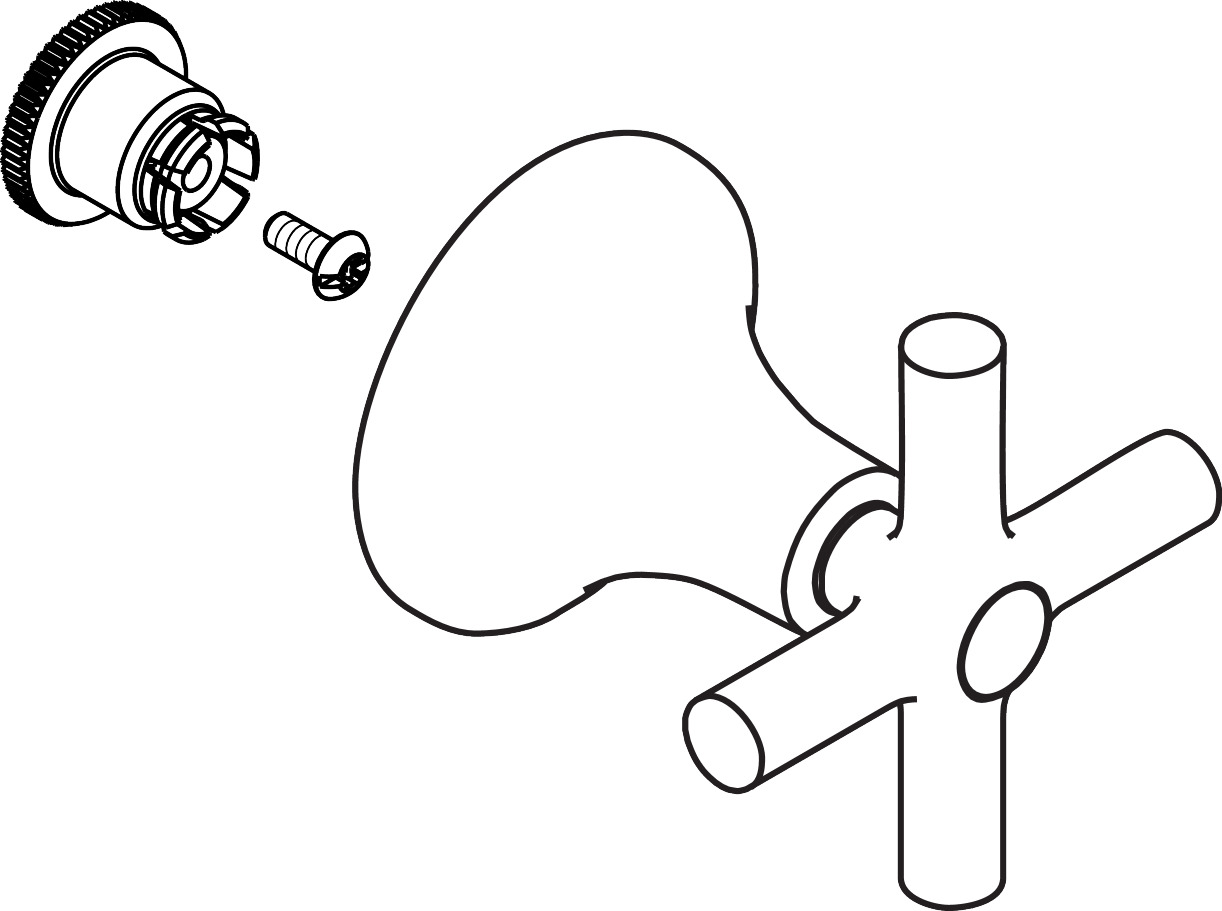 AXOR Spare parts: HG cross handle AXOR Terrano Quattro, Art. no. 37995000