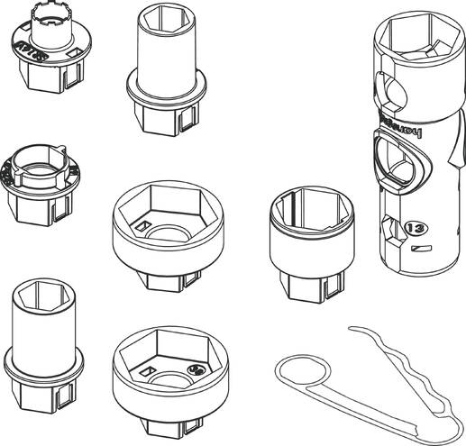 AXOR Spare parts: HG socket wrange set universal AXOR, Item No. 98861000