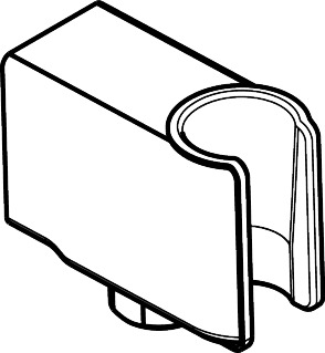 AXOR Spare parts: wall support with hose connection, Item No. 95187000