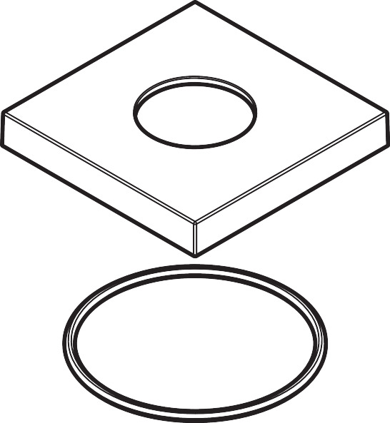 AXOR Spare parts: escutcheon 65 x 65 for handle, Item No. 93366000