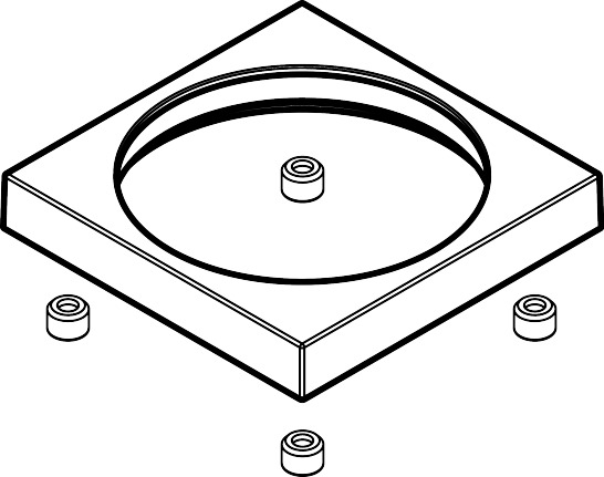 AXOR Spare parts: escutcheon 65 x 65 for shower support, Item No. 93367000