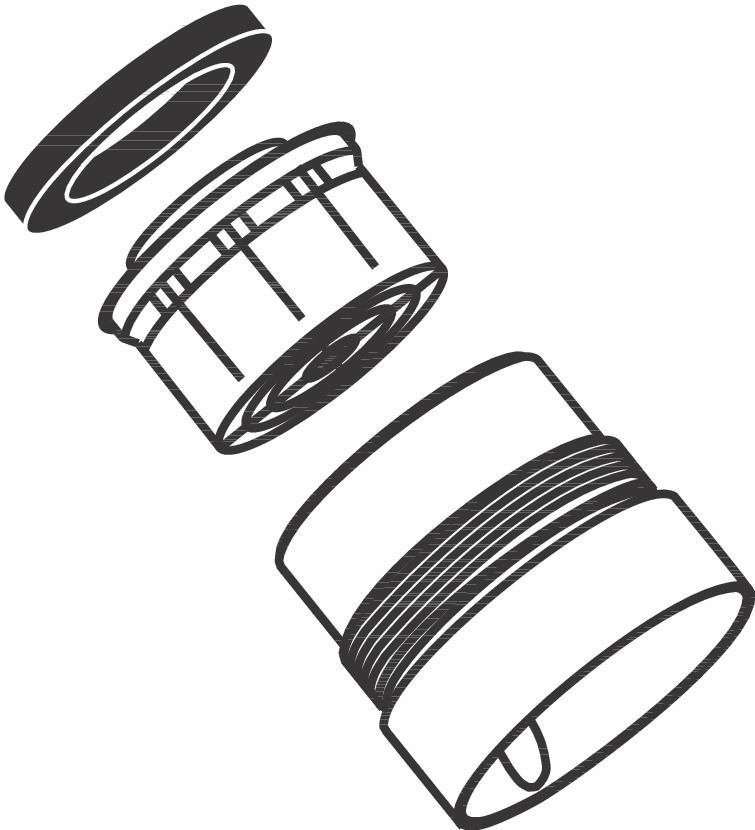 AXOR Spare parts: HG aerator complete AXOR Starck chrome, Item No. 96296000