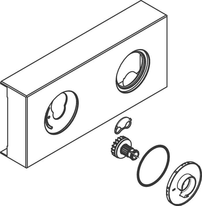 AXOR Spare parts: Cover for Unica'88 wall bar, Item No. 93644000