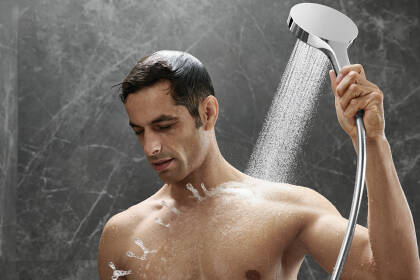 hansgrohe Douchettes: Rainfinity, 3 types de jet, N° article 26864990 ...