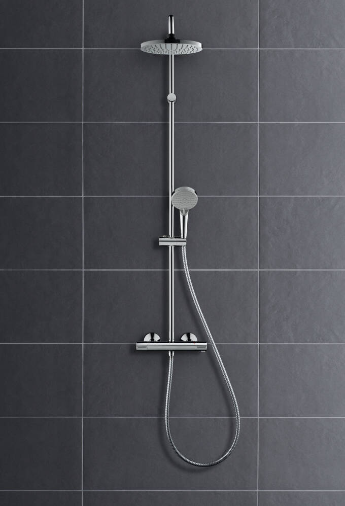 hansgrohe Showerpipes: Vernis Blend, 1 stråletype, Art.nr. 26276000 ...