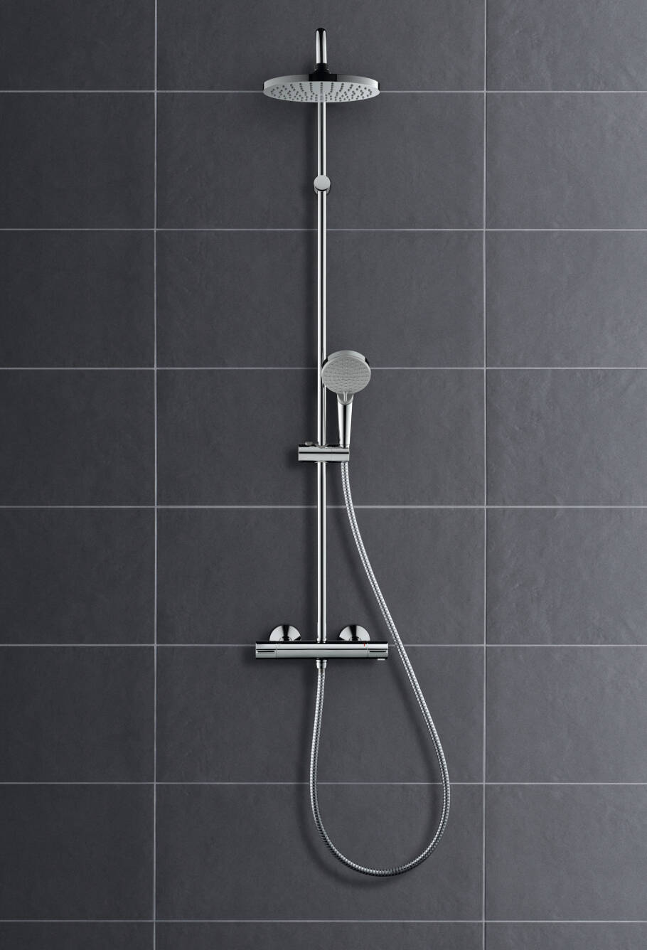 hansgrohe Showerpipes: Vernis Blend, 1 stråletype, Art.nr. 26276000 ...