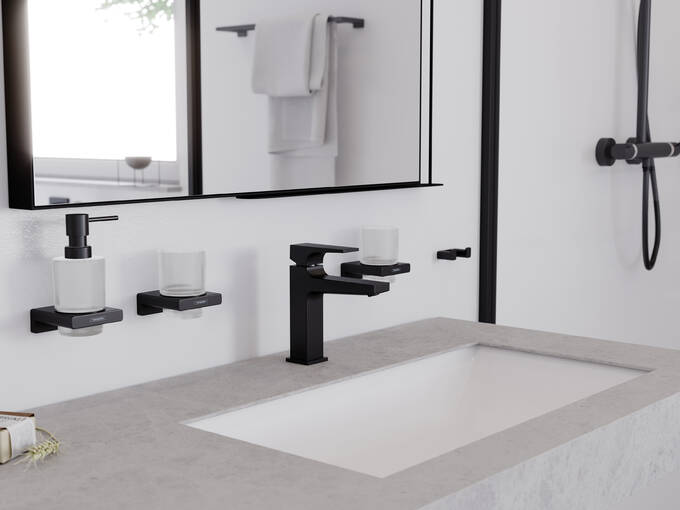 hansgrohe Accesorios: AddStoris, Percha doble, ref. 41755140 | hansgrohe LA