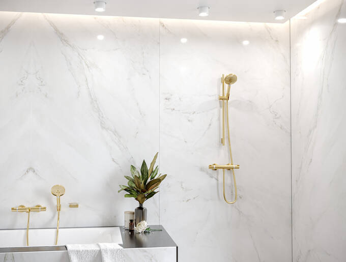 hansgrohe Wallbars: Unica, Shower bar S Puro 65 cm with Isiflex shower ...