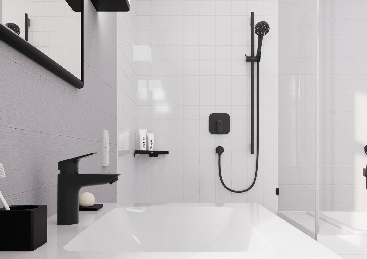 ハンスグローエ アクセサリー: AddStoris, コーナーバスケット, 品番 41741670 | hansgrohe JP