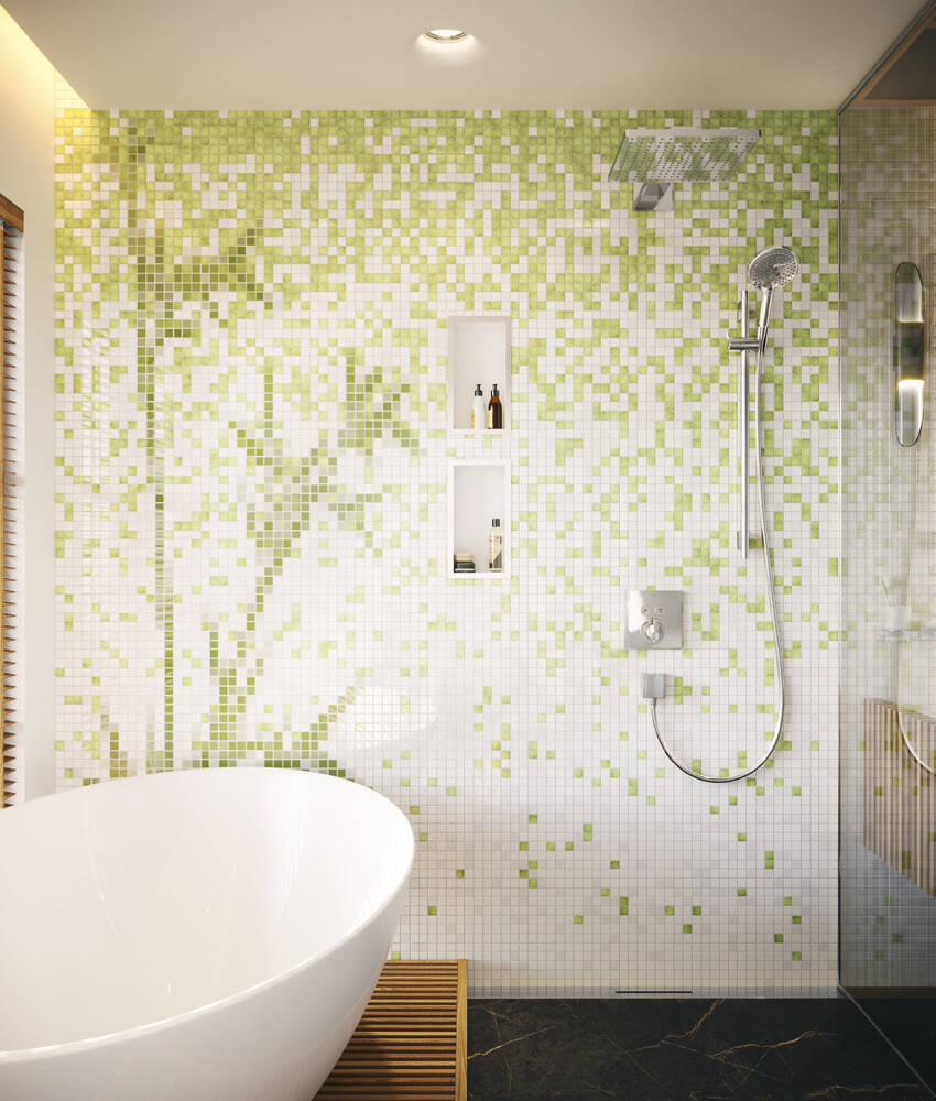 hansgrohe Wall outlet: FixFit, Wall outlet Square with non-return valve ...