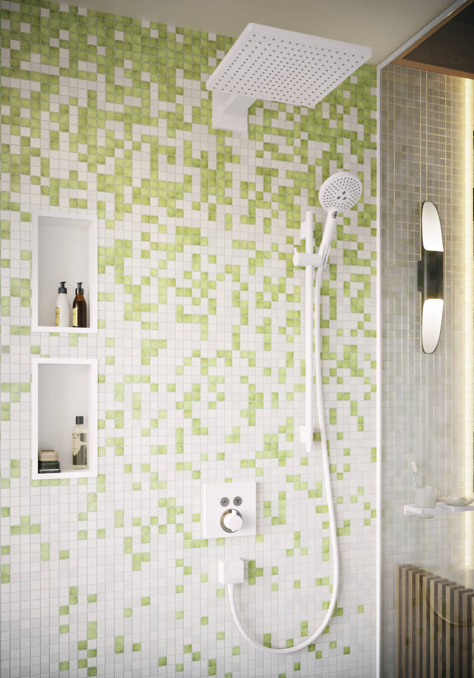 ShowerSelect 2 个出水设备, 奢华金, 货号 15763997 | Hansgrohe Pro CN