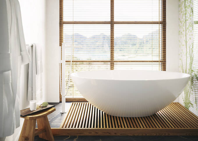 Metropol Смесители для ванны: 2 функции, Матовый белый, Арт. № 32532700