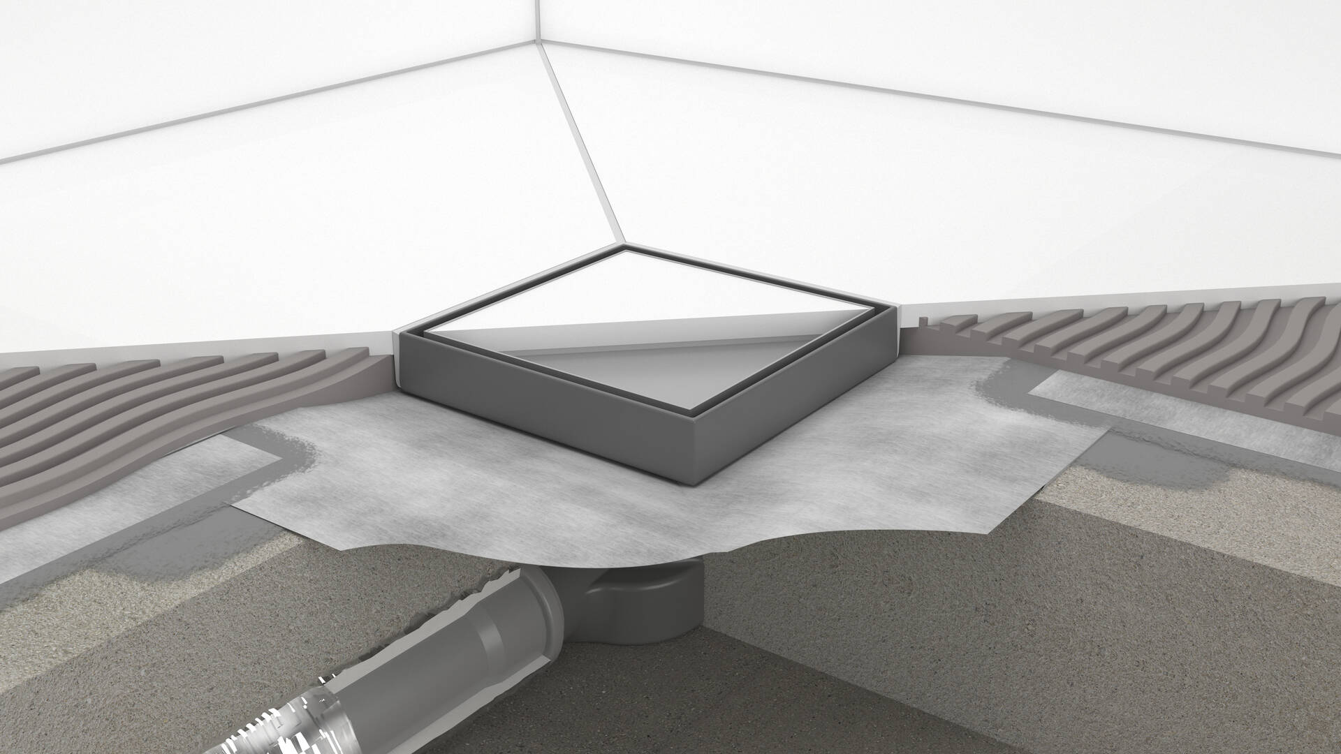 hansgrohe Shower drains: RainDrain Point, Complete set point drain 100/ ...