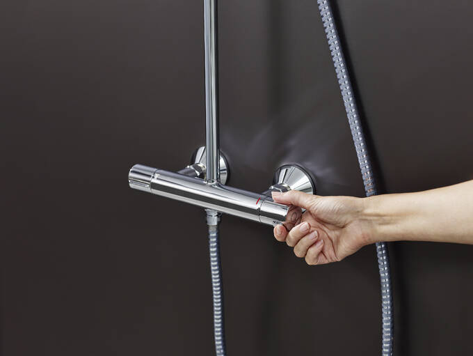 hansgrohe Showerpipes: Vernis Blend, 1 stråltyp, Art.nr. 26089000 ...