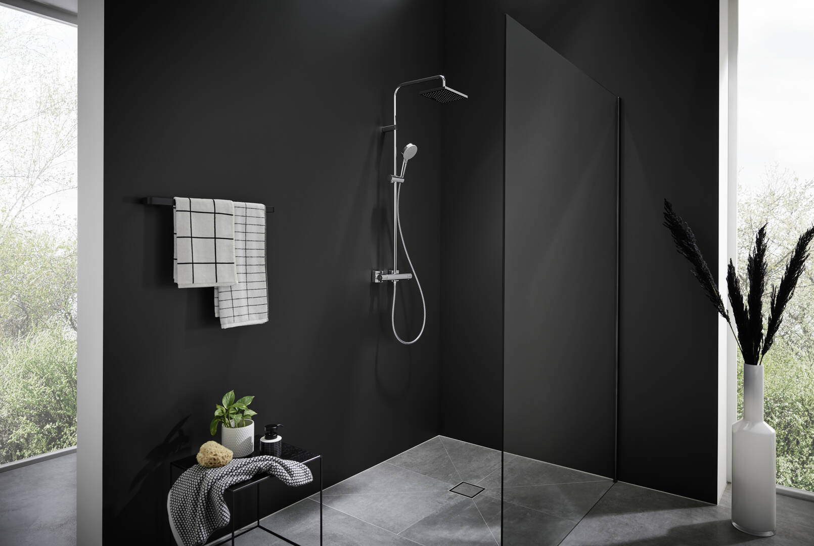 hansgrohe Duş kolonları: Vernis Shape, 1 sprey modu, Ürün no. 26286000 ...