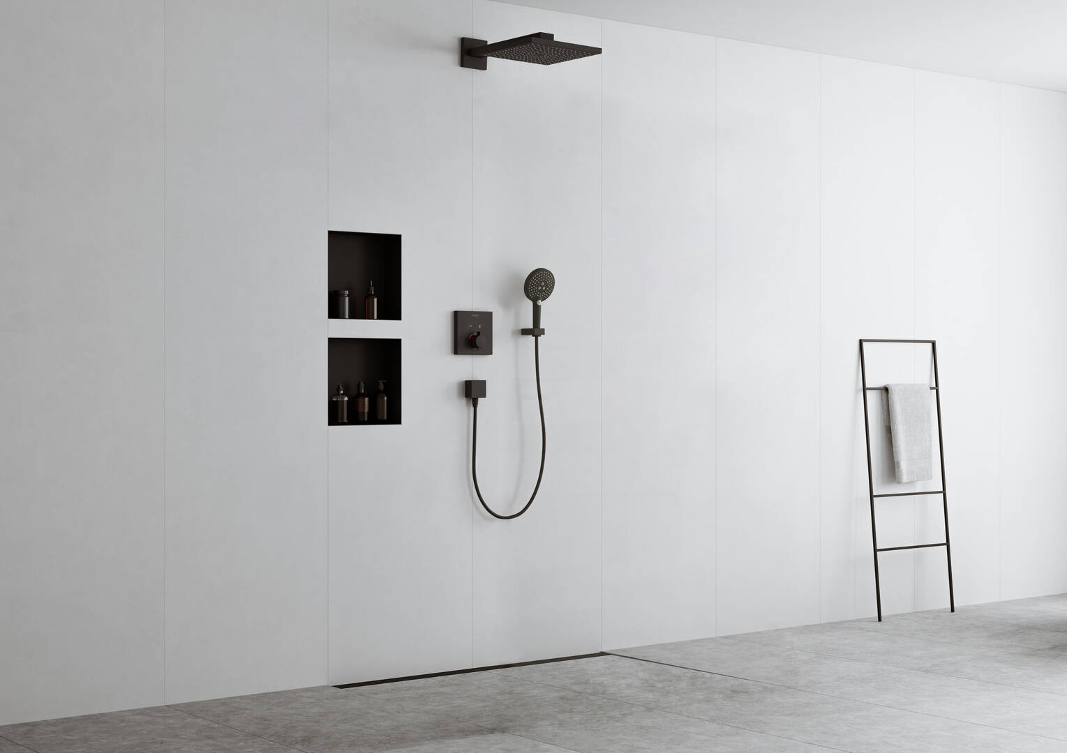 hansgrohe Accessories: XtraStoris Minimalistic, Wall Niche Frameless 12 ...