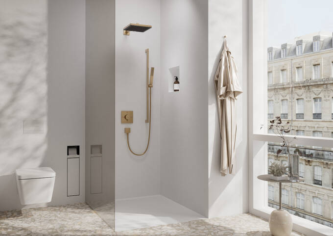 ShowerSelect Comfort E Grifo de ducha: monomando, 2 funciones, Bronce ...