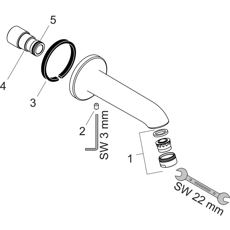 hansgrohe Изливы на ванну: Излив на ванну, Арт. № 13414000