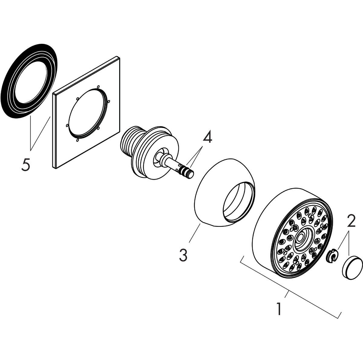 AXOR Body showers: 1 spray mode, Item No. 28469000