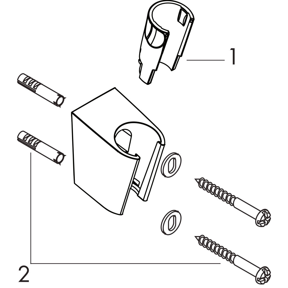 汉斯格雅 花洒支架: 花洒支架 波特S, 货号 28331677