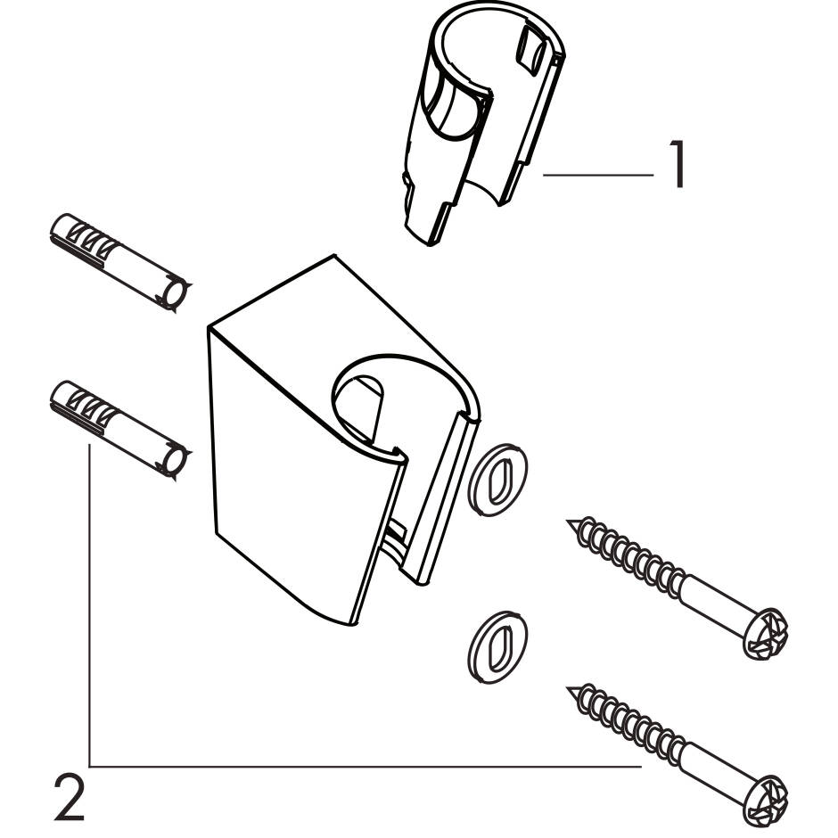 汉斯格雅 花洒支架: 花洒支架 波特S, 货号 28331007