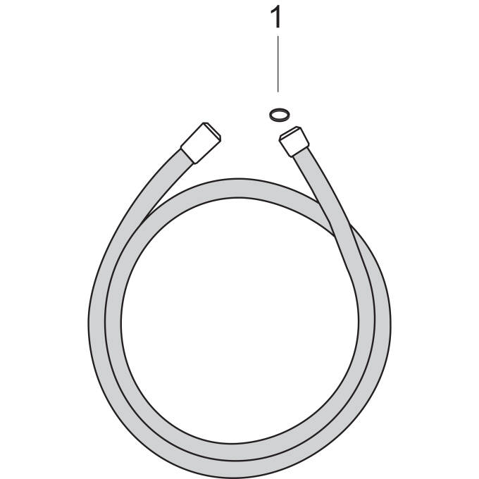 雅生 花洒软管: 雅生斯达克, 花洒软管1.25米, 货号 28282007 | Hansgrohe Pro CN