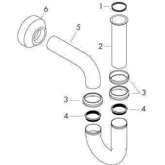 hansgrohe Sifones: Desagüe Sifón, ref. 53002000