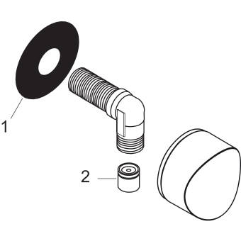 hansgrohe Wall outlet: FixFit, Wall outlet S with non-return valve and ...
