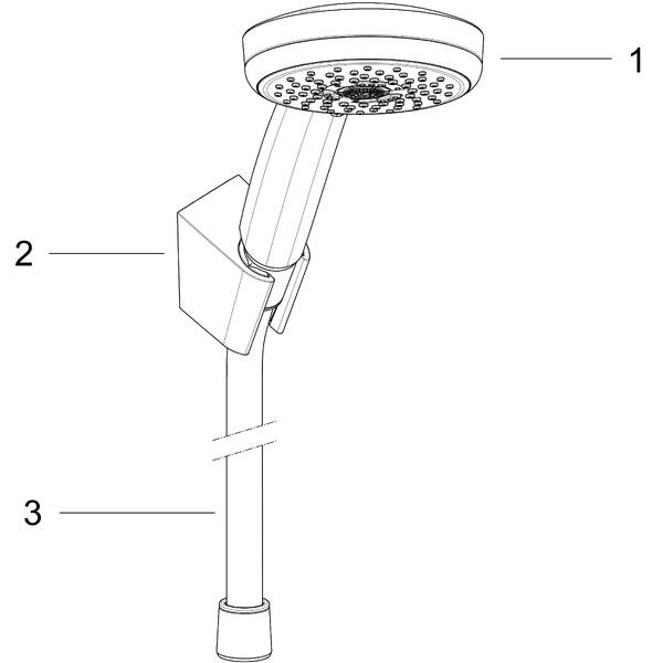 hansgrohe Porter sets: Croma 100, Shower holder set Vario with shower ...