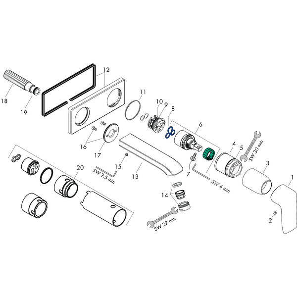 hansgrohe Смесители для умывальника: Metris, Смеситель для раковины ...