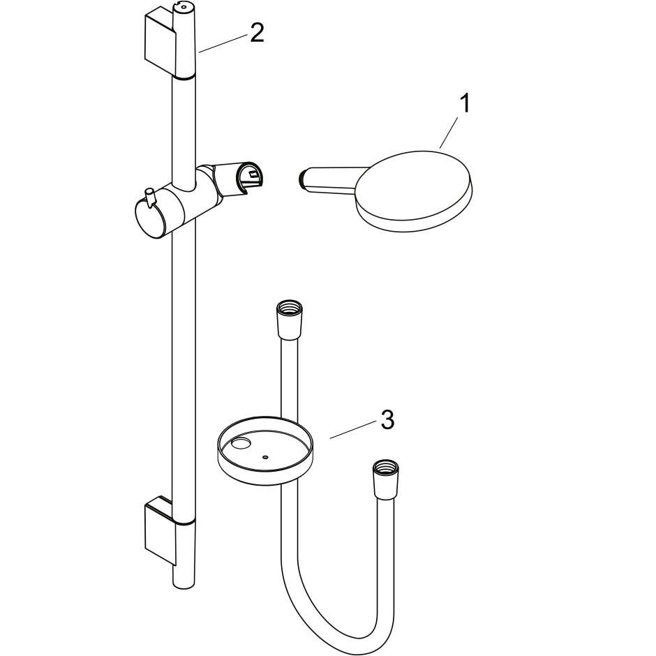 hansgrohe Wall bar sets: Raindance Select S, Shower set 120 3jet with ...