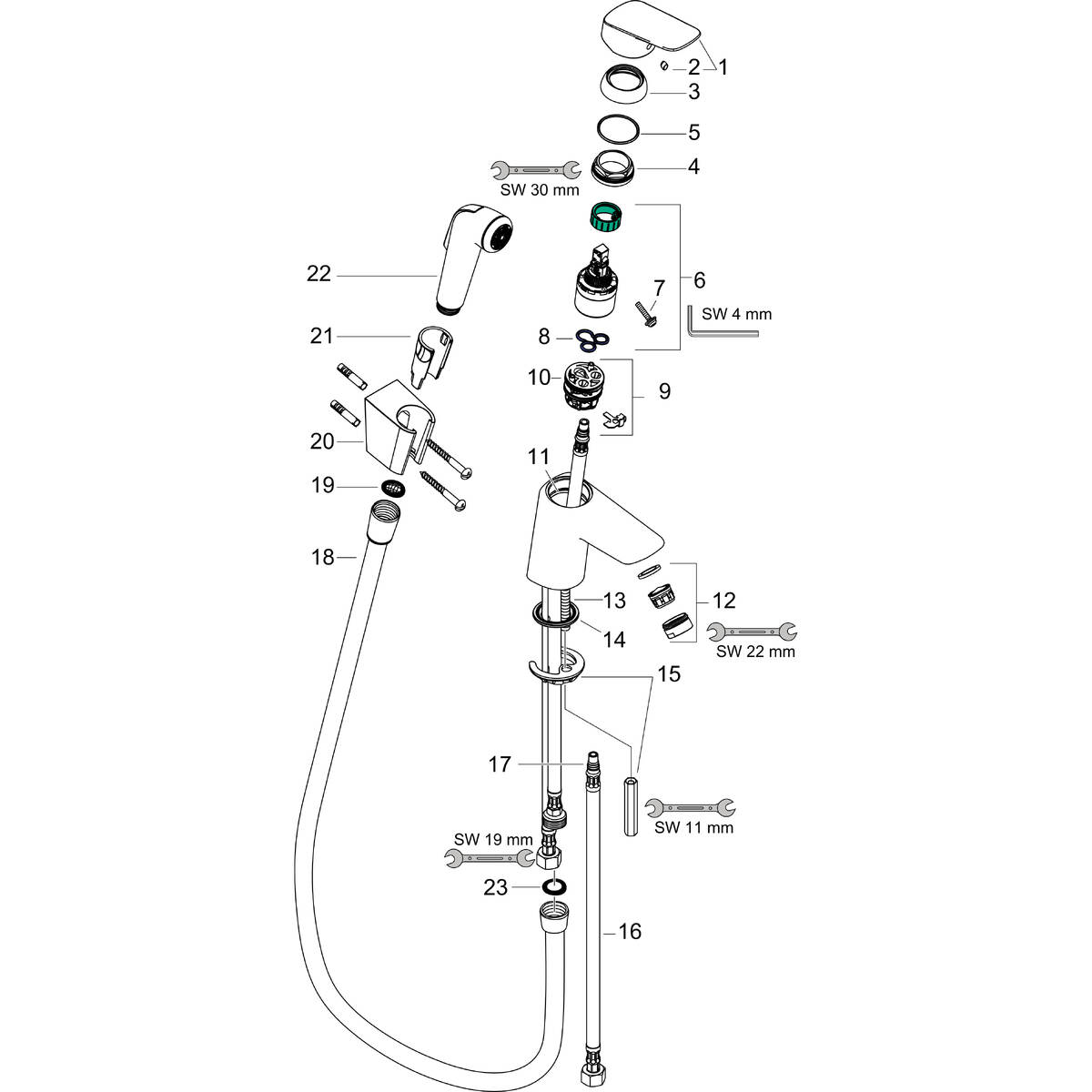 hansgrohe Mosdócsaptelepek: Logis, Egykaros mosdócsaptelep bidette ...