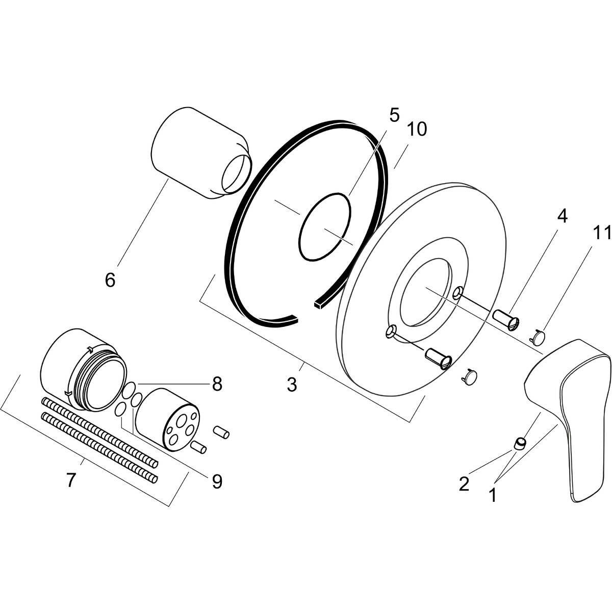 MySport Mitigeurs de douche: 1 fonction, Chromé, N° article 71266000 ...