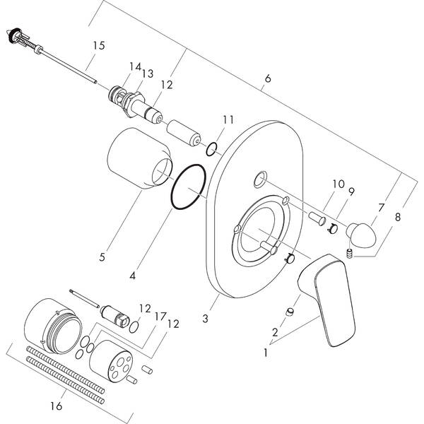 Logis Bath mixers: 2 functions, Chrome, Item No. 71406000 | hansgrohe IN