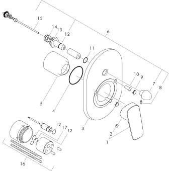 Logis Bath mixers: 2 functions, Chrome, Item No. 71406000