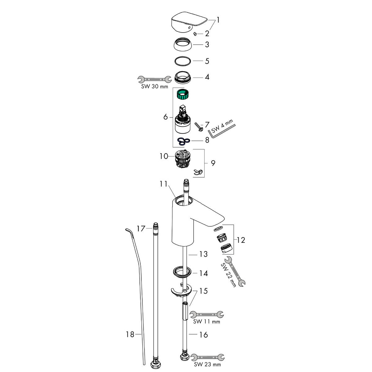 洛捷丝 镀铬, 货号 71100007 | hansgrohe CN