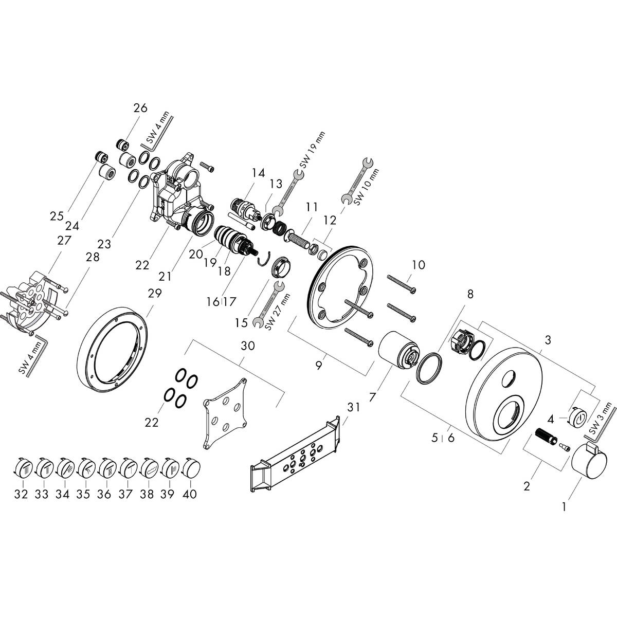ShowerSelect S Смесители для душа: однорычажный, 1 функция ...