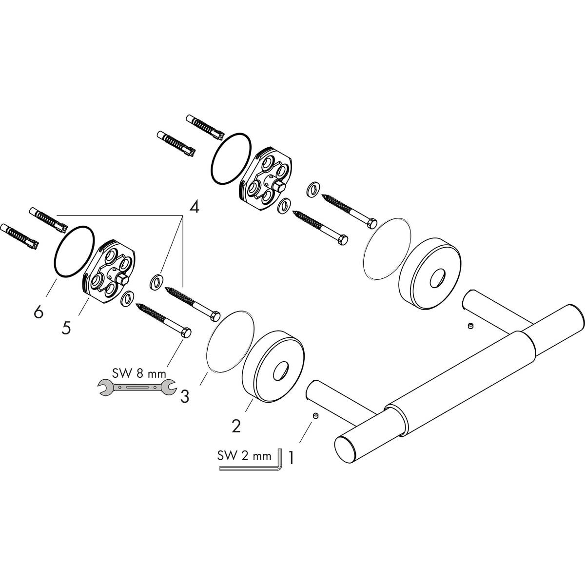ハンスグローエ アクセサリー: ユニカ, フットサポート コンフォート, 品番 26329000 | hansgrohe JP
