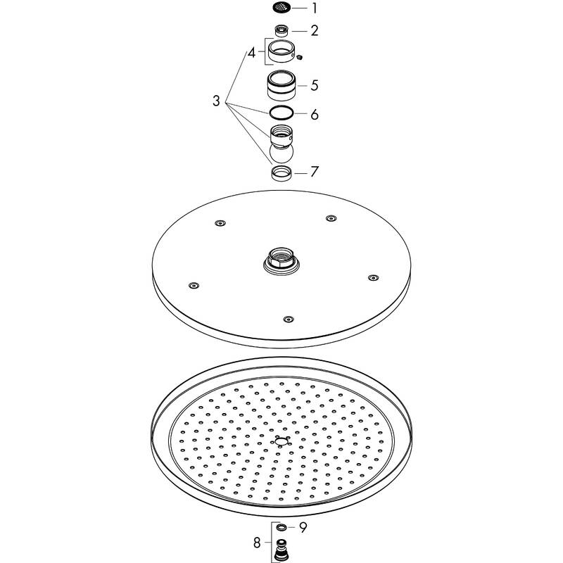 hansgrohe Верхний душ: Croma, 1 режим распыления, Арт. № 26221000