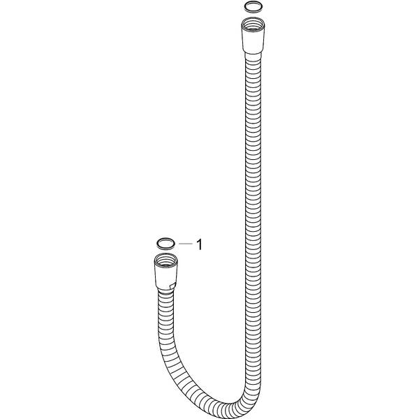 AXOR Shower hoses: Metal Handshower Hose, 63", Art. no. 28116000