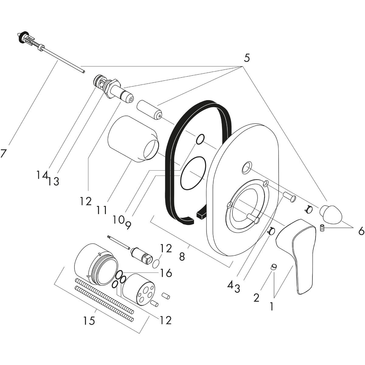 MySport Mitigeurs bain/douche: 2 fonctions, Chromé, N° article 71246000 ...