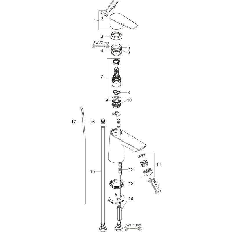 hansgrohe Håndvaskarmaturer: Talis E, 1-grebs håndvaskarmatur 80 med ...
