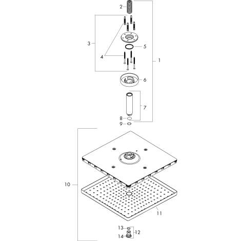hansgrohe Kopfbrausen: Raindance E, 1 Strahlart, Art.-Nr. 26250140