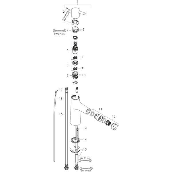 Talis S Смесители для биде: Хромированный, Арт. № 72200000