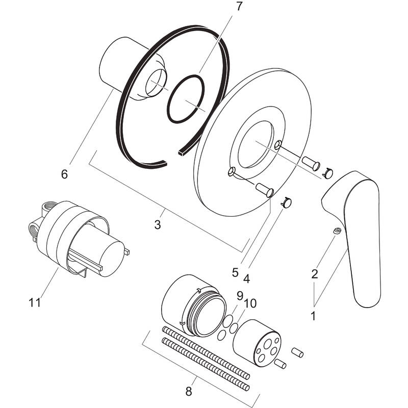 Logis E Miscelatori doccia: 1 utenza, Cromo, Cod.art. 71608000