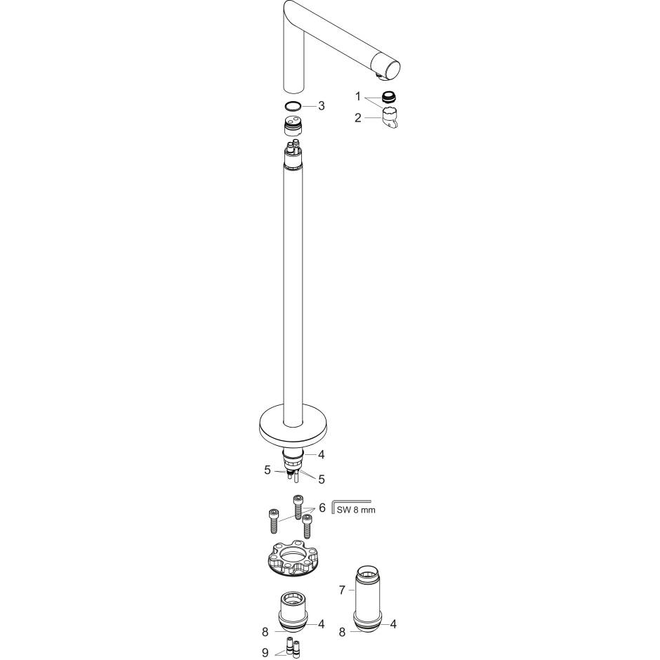 AXOR Waschtischmischer: AXOR Uno, Elektronik-Waschtischmischer ...