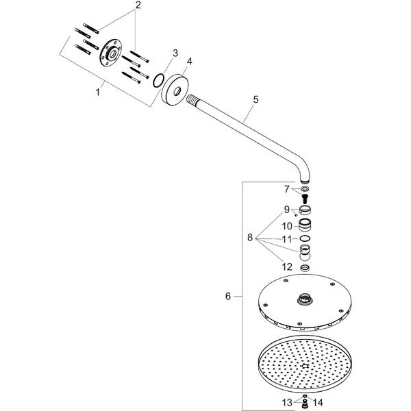 hansgrohe Douches de plafond: Raindance S, 1 type de jet, N° article ...