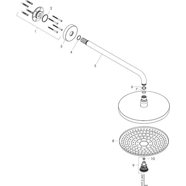 hansgrohe Hoofddouches: Raindance Select S, 2 straalsoorten, Art.-nr ...