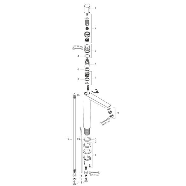 Talis Select E Håndvaskarmaturer: krom, Art.nr. 71752000 | hansgrohe DK